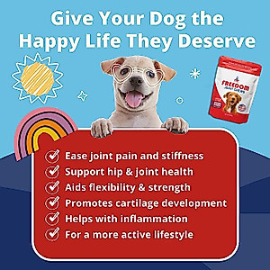 Pup Labs Freedom Joint Chews - Delicious Dog Hip and Joint Supplement - Vitamins Packed with Super Nutrients - Keep Your Pup Happy and Active - Made for All Dogs and Breeds - Made in the USA, 30 chews