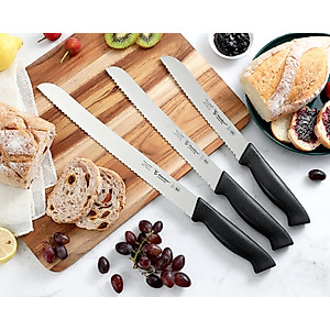 HUMBEE Cusine Pro, 10 inch Bread Knife, Serrated Knife Wave Razor-Sharp Blade Comfortable Grip Dishwasher Safe, NSF Certified