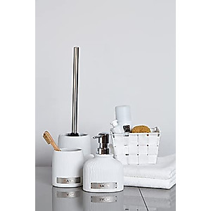 WENKO Adria Mini Square 20369100 Woven Plastic Storage Basket 14 x 9 x 14 cm White