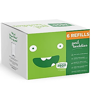 Pail Buddies Diaper Pail Refills | 6 Count | Compatible with Dekor Plus Diaper Pail | Strong, Durable Diaper Pail Refills with Fresh, Baby Powder Scent