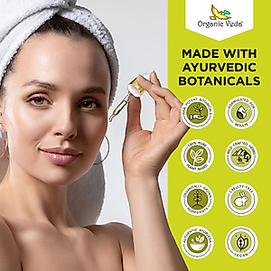 Organic Veda Moringa Face Oil with Dropper - 100% Natural Moringa Seed Oil with Turmeric & Rose Extract for Soft & Radiant Skin - Anti-aging, Reduce Wrinkles, Minimize Age Spots - 50ml (1.7 fl.oz)