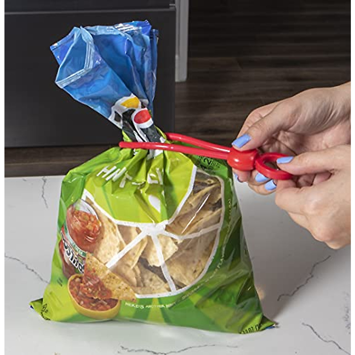 Fresh Fare Innovative Chip Clip Replacement Keep Snacks Fresh, Standard, Blue, Green, Red