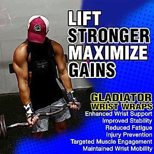 Gladiator | Wrist Wraps for Weightlifting | 18 Inch Weight Lifting Wrist Straps for Men & Women