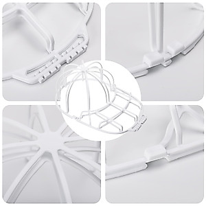 LOTBTRII Hat Washers, 1 Pack Baseball Hat Cleaners Cap Washer, Fit for Adult/Kid's Hat Washer Frame Cage, Hat Protector Racks for Washing Machine, White