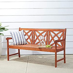 Malibu Outdoor Patio 5-Foot Wood Garden Bench
