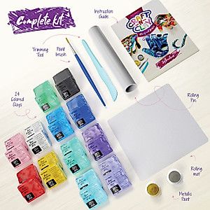 Craft & Clay Handprint Dish Kit - Arts and Crafts for Kids - Make Your Own Hand Bowls - Preteen Girls Art Activities Kits - Best Christmas Gifts for Ages 6, 7, 8, 10-12 - Tween Kid DIY Clay Activity