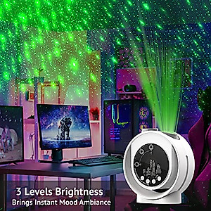 LaView Star Projector HD Image Large Projection Area Valentines Day Gifts LED Lights for Bedroom Infrared Remote Controller 3 Level Silent Rotation Night Light,Include 6K Replaceable 4 Galaxy Discs
