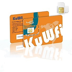 KuWFi 2GB Prepaid 4G LTE SIM Card for 30 Day Service Wireless Plan for Security Cameras, 4G Router- for Data, No Voice & Text No Contract IOT SIM Card