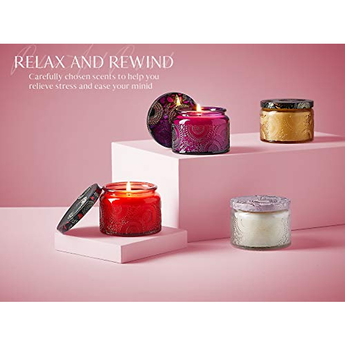 Aromatherapy Candle Gift Set for Women - 6-Piece Scented Candles, Ideal for Mom, Sister, Daughter, Perfect for Birthdays, Mother's Day, and Special Occasions - Relaxing and Delightful Fragrances