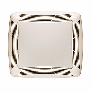 Nutone 763N BROAN Ventilation Fan with Light, Galvanized Steel, White