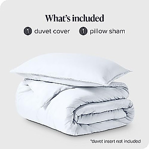 Bare Home Duvet Cover Twin/Twin Extra Long Size - Premium 1800 Super Soft Duvet Covers Collection - Lightweight, Cooling Duvet Cover - Soft Textured Bedding Duvet Cover (Twin/Twin XL, White)