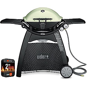 Weber 57067001 Q3200 Portable Natural Gas Grill Titanium Bundle with Premium 2 YR CPS Enhanced Protection Pack