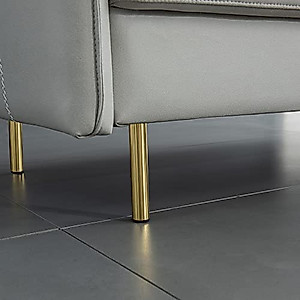 COULDWILL L Shape Couch Corner Sectional Sofa Modular Couch 5-Seats Technical Faux Leather Sofa for Living Room and Office