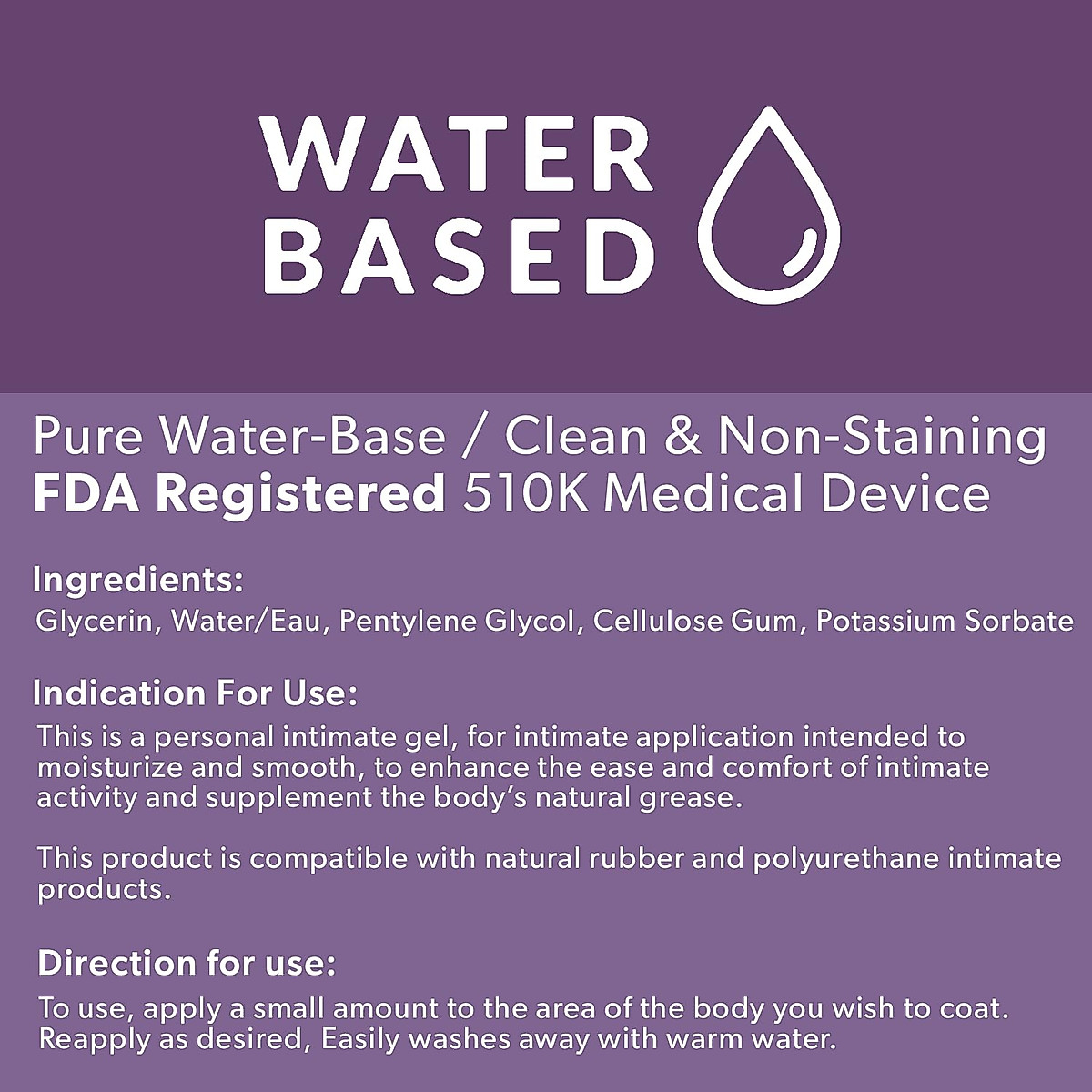 Intimate Rose Velvet Rose Intimate Lubricant Vaginal Moisturizer 8oz - Personal Water Based Lubricant for Women Pleasure & Couples