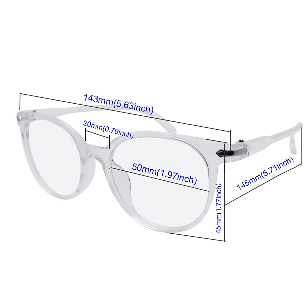 VJK Premium Blue Light Blocking Glasses Clear Lens Anti Blue Light Glasses for reducing Headaches and Improving Sleep, Computer Gaming Retro Vision Anti Glare Glasses,Unisex for Women and Men