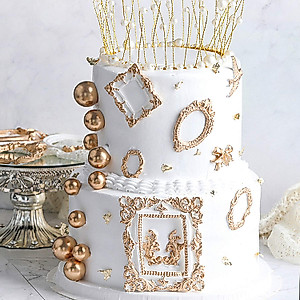 Photo Frame Fondant Mold - 6 Pack Picture Frames crown flower Silicone Mold for Cake Decorating, Sugar, Gum Paste, Chocolate, Cookies, Resin, Polymer Clay - Pink