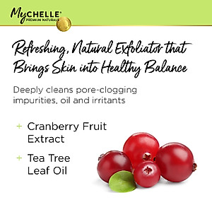 MyCHELLE Dermaceuticals Clear Skin Cranberry Cleanser (4.2 Fl Oz) - Correcting Exfoliator for Oily Skin, Facial Cleanser That Clarifies, Purifies, and Revitalizes Blemish-Prone Skin