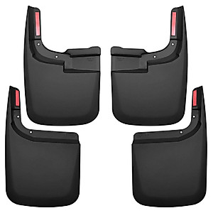 Husky Liners — Front & Rear Mud Guards | Fits 2017 - 2024 Ford F-250/F-350 w/ Single Rear Wheels & w/o OEM Fender Flares - Black, 4 Pc | 58466