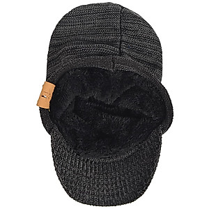 VECRY Men's Oversize Slouch Beanie Slouchy Skullcap Large Baggy Hat (Visor-Dgrey)