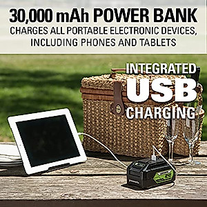 Greenworks 2 x 24V (48V) 21" Brushless Cordless Self-Propelled Lawn Mower, (2) 5.0Ah USB Batteries (USB Hub) and Dual Port Rapid Charger Included