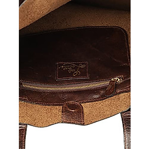 Piazza Leather Tote Bag in Full Grain Calfskin Leather Tote Shoulder Bag Big Capacity Handbag (Coffee Chocolate)
