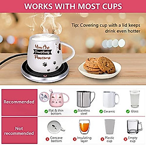 Nouvati Candle Warmer/Mug Warmer/Coffee Warmer for Desk Auto Shut-Off: Excellent Heating, 2 Heating Modes, Safety Features, Sleek Desig& Compact; Tea Warmer (Starlight Silver) 2.0