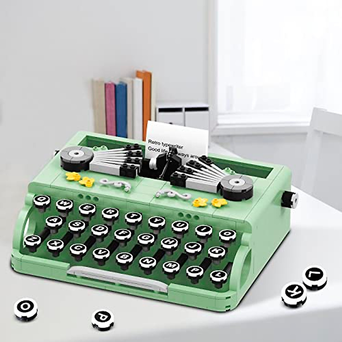PATRI MOYE 918PCS Ideas Retro Typewriter Building Blocks Set for Adults,Collectible Retro Display Toys Model,Classic Printer Models Building Set,Best Nostalgic Gift for 6+ Year Old Kids