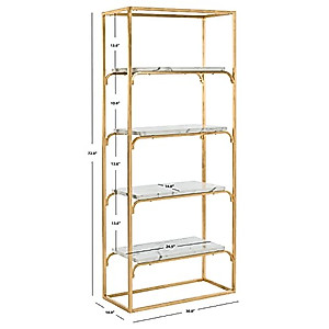 Safavieh Home Collection Fiora 4 Tier Etagere, Gold and White