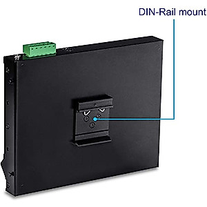TRENDnet 8-Port Industrial Gigabit Poe+ Wall-Mounted Front Access Switch, TI-PG80F, 8X Gigabit Poe+ Ports, DIN-Rail Mount, 48 –57V DC Power Input, IP30, 200W Poe Budget, Lifetime Protection
