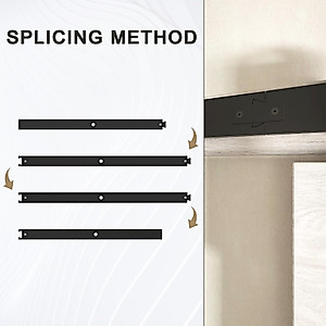 DaAzHai 5 Ft Sliding Door Hardware:Easy to Install -Smoothly and Quietly Sliding Barn Door Hardware Kit Single Door Track Low Ceiling Barn Door Hardware Kit, Modular Track with Stable Connection