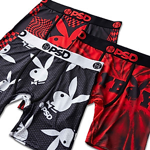 PSD Men's Playboy Kit 3-Pack Bx Boxer Briefs, Multi, M