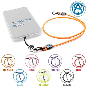 Action Sports Phone Lanyard – Tough Outdoors Mobile cellphone Lanyard & Anti-Tangle Bungie Cord Strap Securely Tether Your Mobile ProCam Keys Wallet - Aussie Made