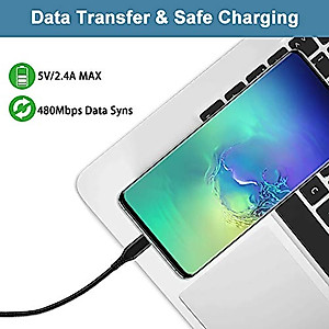 USB C Cable 15ft, Extra Long USB Type C Fast Charging Cable Durable Nylon Braided USB A to USB C Cable Compatible with Samsung S10/S9/S8/S7/S20/A10/A20/A50/A51/Note9/Note8, LG V50 V40 V20, Black
