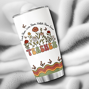 HUBUPU Tumblers Teachers Pack Coffee Women For Gift Music Cups Appreciation Stainless Steel, Teacher Gifts, Tumbler 20 Oz With Lid And Straw, Teacher Nutrition Facts