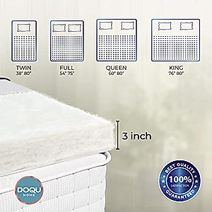 Organic Cotton Cover Mattress Topper, Futon Mattress, Tatami Mat Sleeping Pad, Down Alternative Featherbed, Natural Temperature Regulating, Soft & Plush