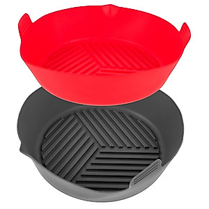 Holibanna 4 Pcs Silicone pad for air Fryer Silicone Trivet Rack Lifter air Fryer Baking Tray Steamer Trivet Silicone Steamer Lifter Silicone Baking Liner bakeware Suspenders