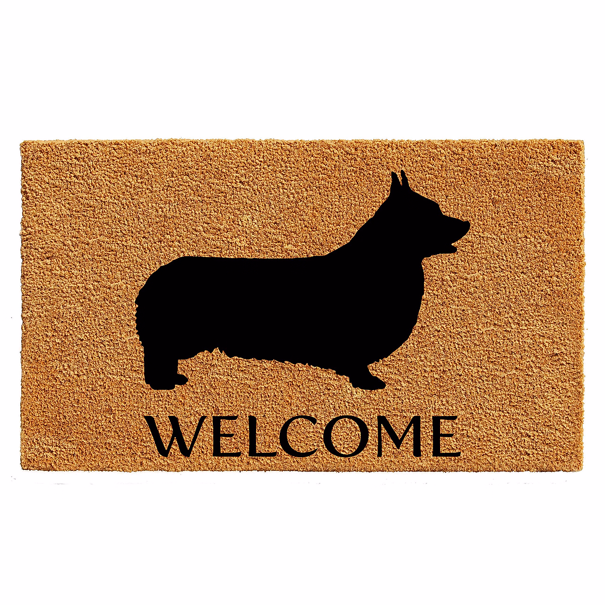 Calloway Mills AZ105611729 Pembroke Welsh Corgi Doormat 17" x 29", Natural/Black