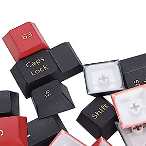 Yoidesu 128 Keys Japanese Style Keycaps, Oil Resistant PBT Keycap for Universal PC Gaming Keyboard with Animation Elements Gaming Keyboard Keycap with Shaft Puller