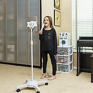 Hello LLamas Tablet Stand Holder with Wheels + Table Top Holder for Ipad- Extra Tall - Heavy Duty Multi Angle Adjustable - for School, Meetings, Education, Web Casts, Video Recordings