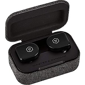 Master & Dynamic MW07 GO True Wireless Earphones - Water Resistant Earbuds - Sport & Travel Bluetooth, Lightweight in-Ear Headphones - Jet Black (Renewed)