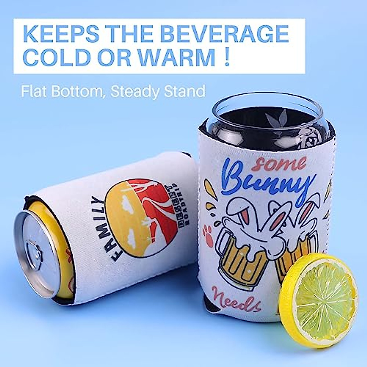 HTVRONT Can Coolers Sleeves 25 Pack - Sublimation Can Coolers Blanks Multicolor for 12 OZ/16OZ Cans Soft Drinks, 12 OZ Bottles Beer - Suitable for HTV Projects, Embroidery, Gift, Party, Wedding