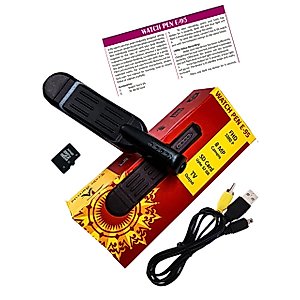 Spy Pen Camera with Audio-Camera Pen E-95 is a wearable Mini Spy Camera Pen | Includes 32 GB micro SD card | Chinglish proof easy English manual