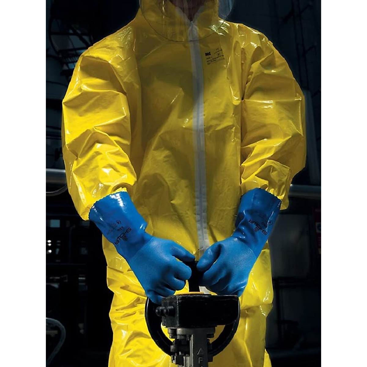 SHOWA Size 10 Blue ATLAS Cotton Lined 1.3 mm Cotton And PVC Chemical Resistant Gloves, X-Large