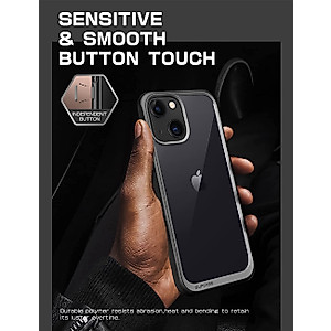 SUPCASE Unicorn Beetle Style Series Case for iPhone 13 (2021 Release) 6.1 Inch, Premium Hybrid Protective Clear Case (Black)