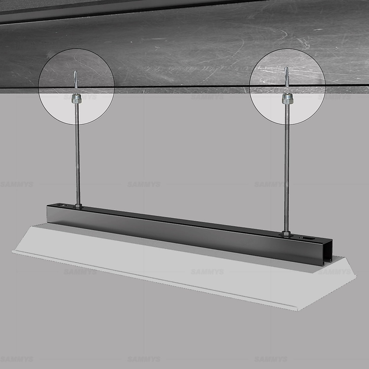 Everflow 8037957-25 DSTR 1-1/2 3/8" Vertical Threaded Rod Anchor Designed Structure, Steel, Electro-Zinc, 12-24 x 1-1/2" Screw Length (25 Pack), Pack of 25, 25 Piece