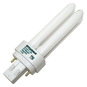 Sylvania 21117 (6-Pack) CF13DD/827/ECO 13-Watt Double Tube Compact Fluorescent Light Bulb, 2700K, 780 Lumens, 82 CRI, T4 Shape, GX23-2 Bi-Pin Base