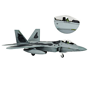 1/100 Scale F-22 Raptor Fighter Attack Plane Metal Fighter Military Model Fairchild Republic Diecast Plane Model for Commemorate Collection or Gift