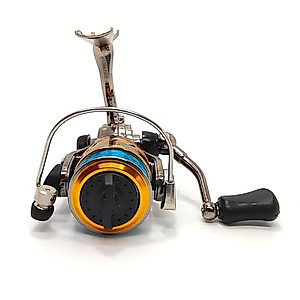 EMMRAGNO Mini 100 Small Metal Spinning Wheel Aluminum Fishing Reel with Metal Spool for Freshwater and All Season Fishing