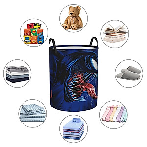 V-Enom Circular Hamper Dirty Clothes Handles Basket For Storage Organizer Storage Bin,Kids Room,Home Organizer,Nursery Storage,Baby Hamper,Durable With Printing