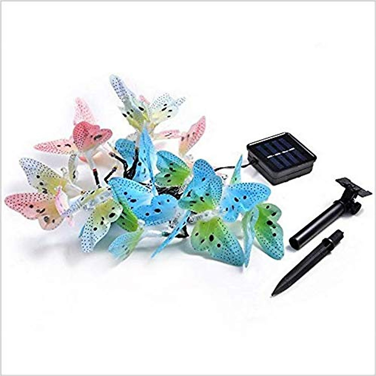HGKFJH Solar 20 Light Fiber Butterfly Light Control LED Light String Lantern Garden Home Decoration Light